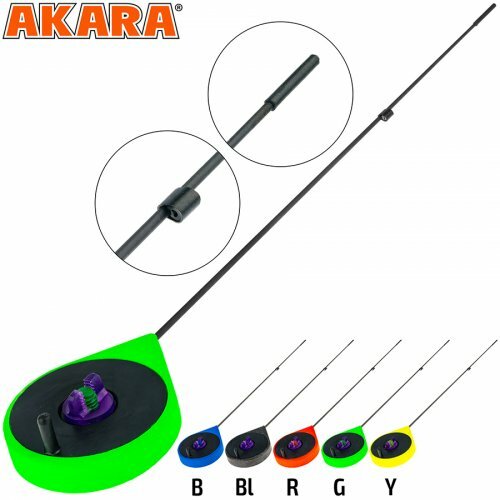 Удочка зимняя Akara Sport PK Green 24см, катушка d.44.3 мм.