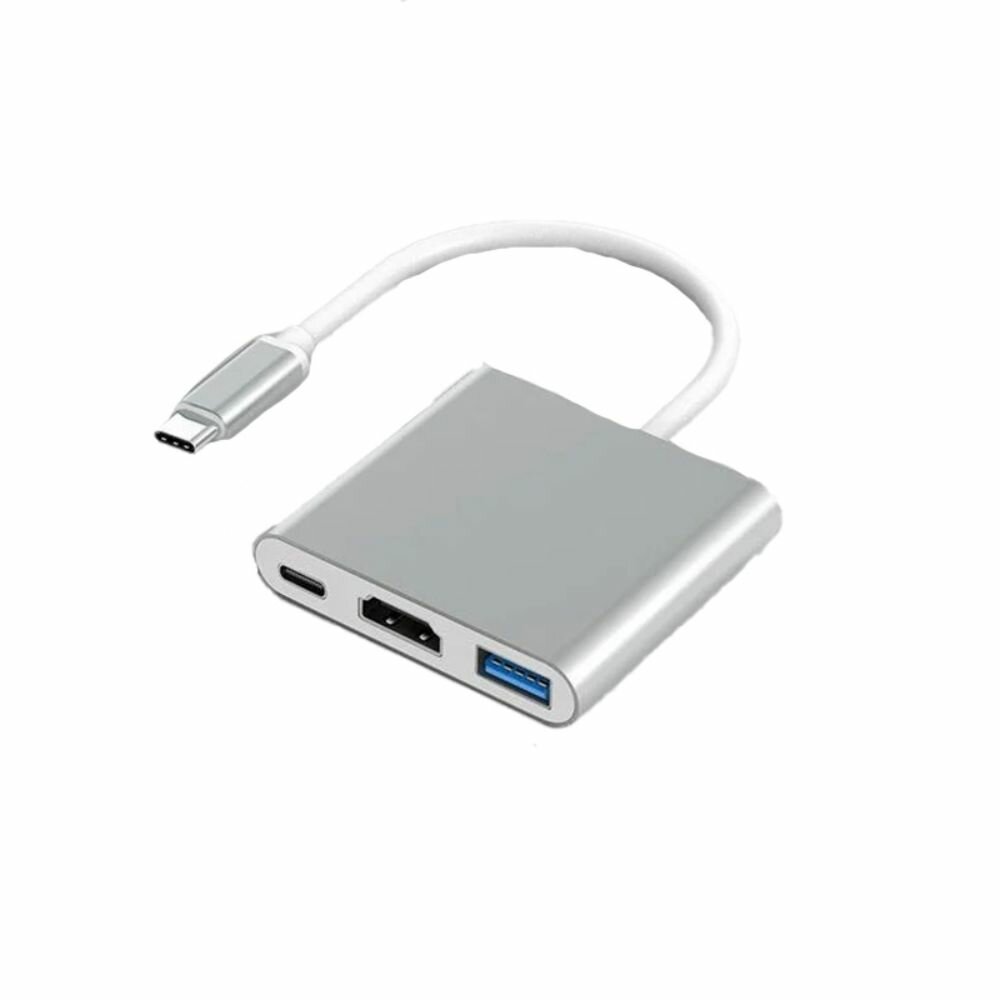 Кабель-конвертер USB-C в HDMI 3-в-1 для Samsung Huawei Xiaomi, USB 3.1 Type C в HDMI 4K, адаптер-конвертер Type C в USB.