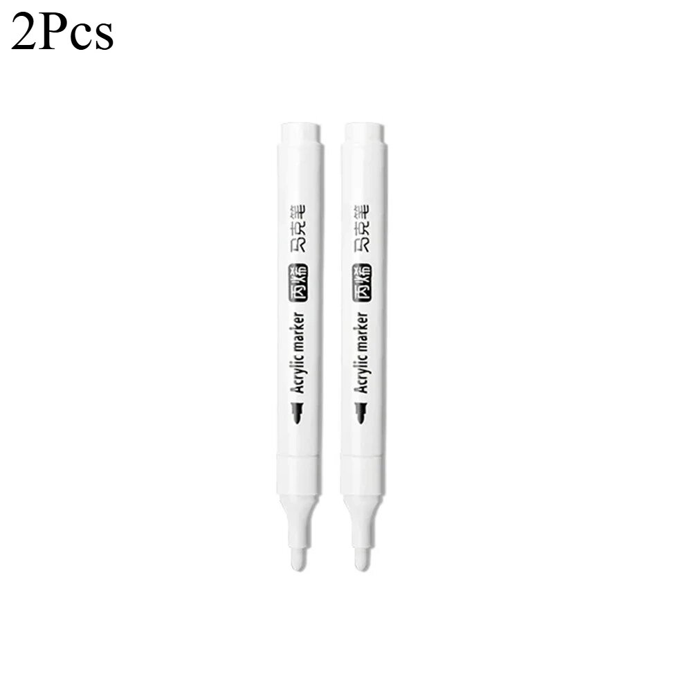 Белый перманентный акриловый маркер 2pcs