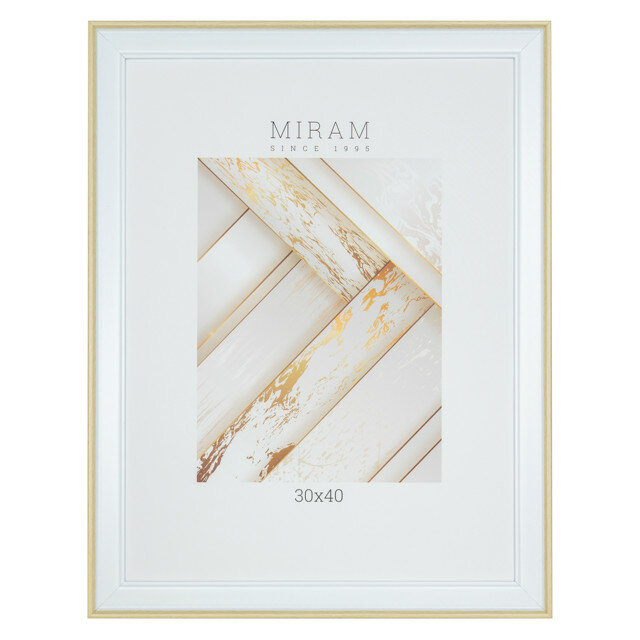 Фоторамка мирам 300х400мм бежево-белая пластик
