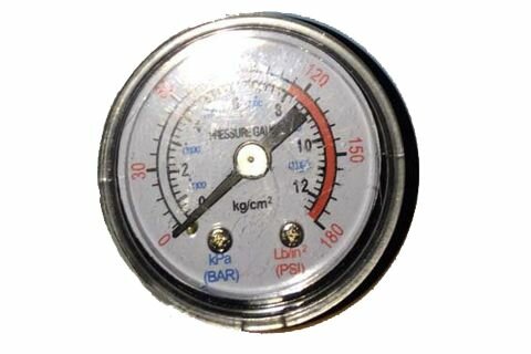 Манометр для компрессора малый, 6bar/80psi, d-41мм, резьба м10, шт