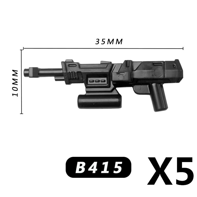 Черный MOC B415X5 военный строительный блок 14+