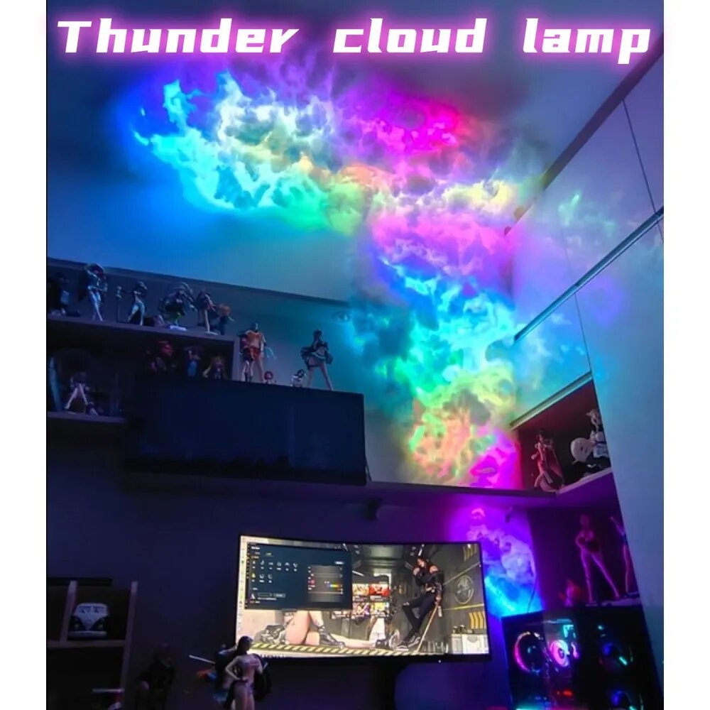 Ночник Креативная рождественская светодиодная лампа Thundercloud Storm RGB Настольный светильник для детской