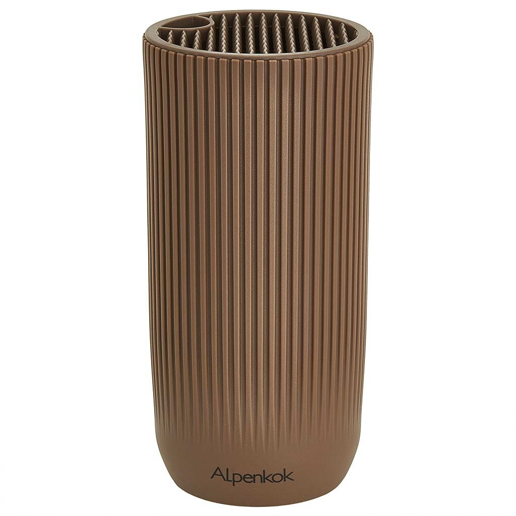 Подставка для ножей Alpenkok AK-226ST, 23×11 см , пластик, коричневый