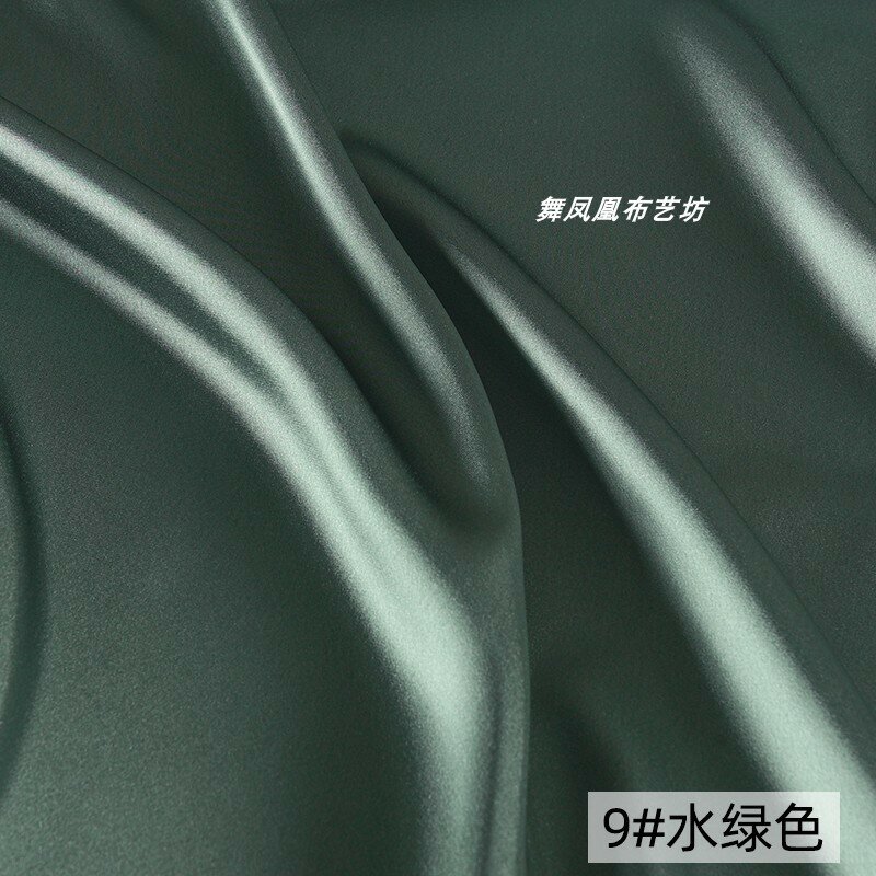 Однотонная высококачественная имитация ацетатного атласа, имитация шелкового пальто, драпированная блестящая ткань для платьев и блузок