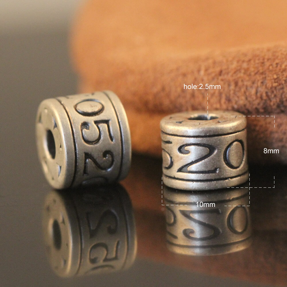 Аксессуары из чистого серебра, бусина-барабан с шестизначным мантрой, винтажная 3D твердая серебряная бусина 520, китайский узел, DIY аксессуары, разделительная бусина
