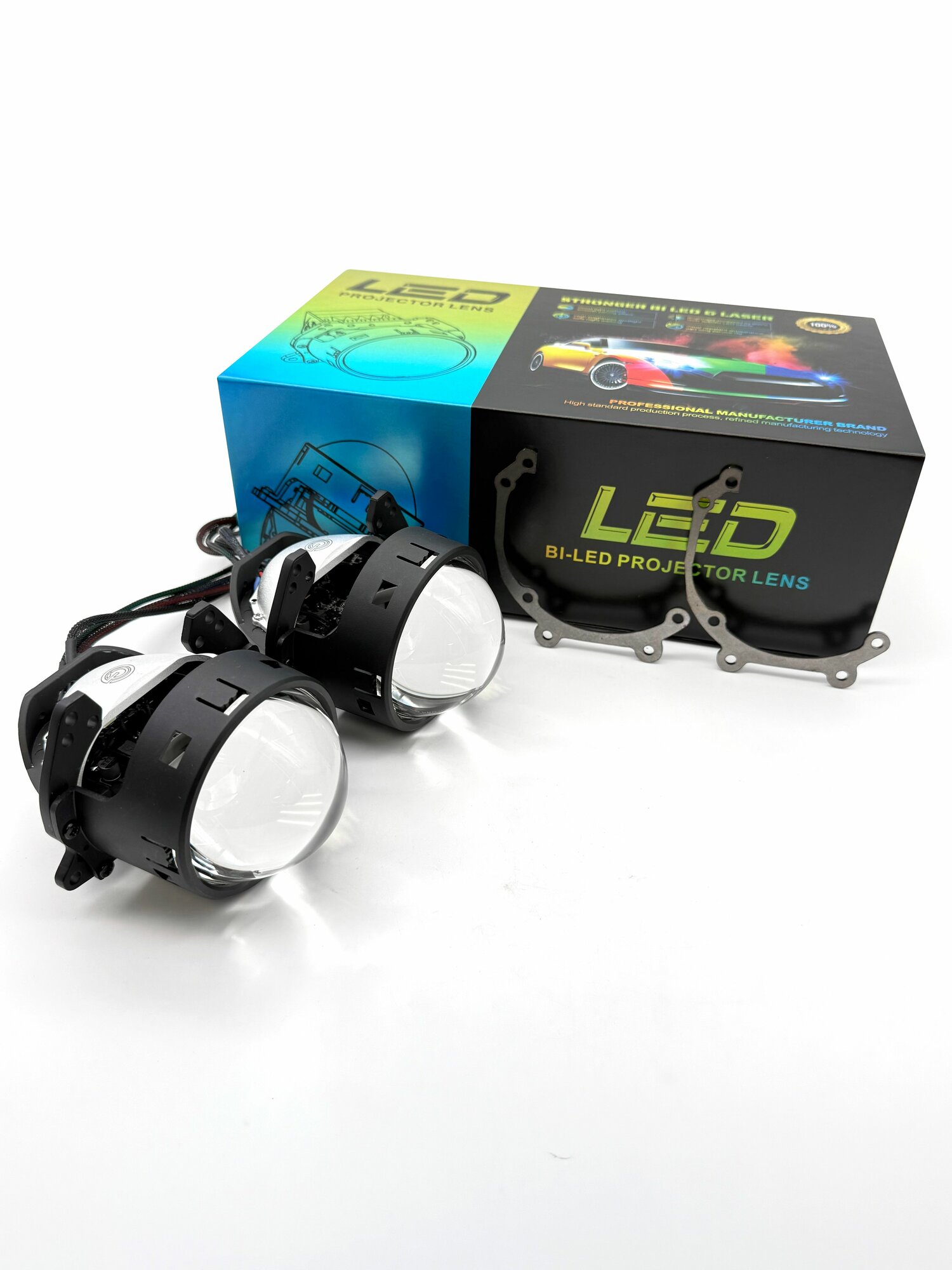 Светодиодные билед модули GQ L8D на Toyota Sienta 2011-2015 / Линзы bi-led gq L8D для Тойота Сиента