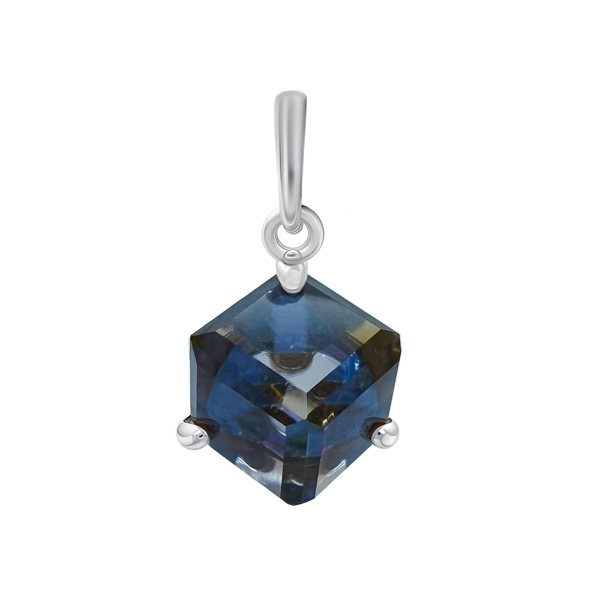 Подвеска, серебро, 925 проба, горный хрусталь