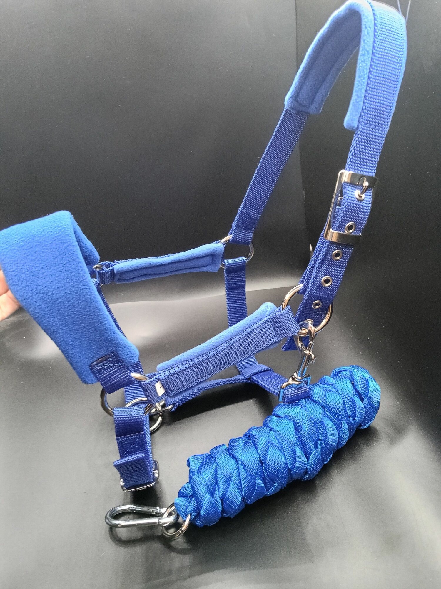 Комплект недоуздок на флисе + чомбур 2 м. ( Full)