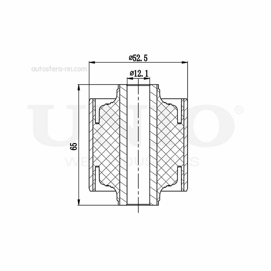 UNIO RMP20724 Сайлентблок заднего нижнего продольного рычага Mitsubishi Delica D2 11-, Suzuki Grand Vitara (FT32,