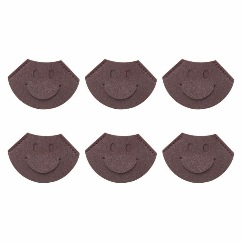 6 закладок-уголков с улыбающимся лицом, Коричневый