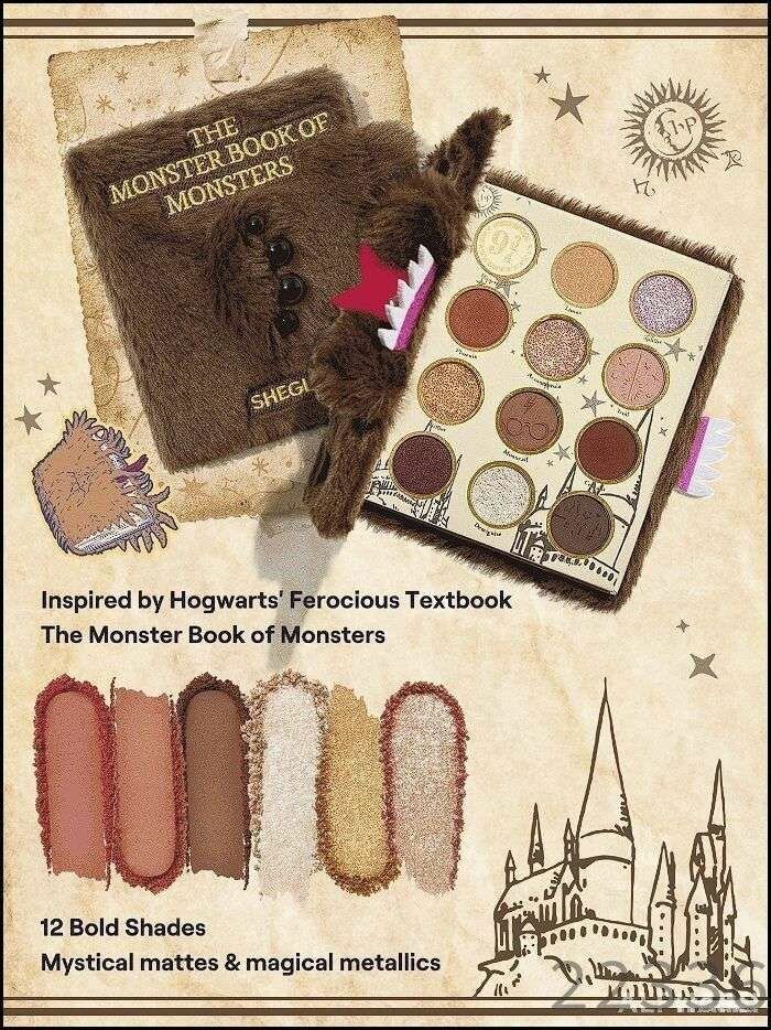 Эксклюзивные тени SHEGLAM в стиле Гарри Поттер, Книга монстров