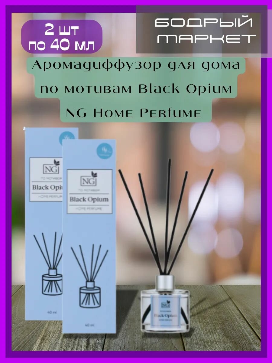 Аромадиффузор для дома NG Black Opium 2 шт по 40 мл