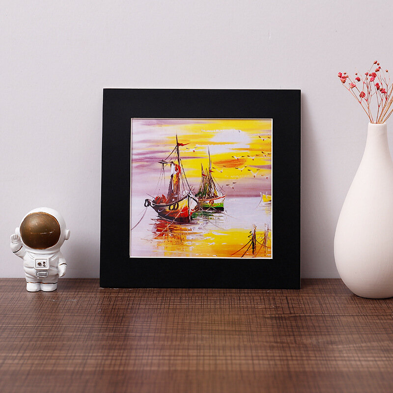 Горячая распродажаСпециальная бумажная рамка для масляной пастели, квадратная маленькая фоторамка с подставкой, альбом для хранения картин масляной пастелью, бумажная рамка для фотографий.