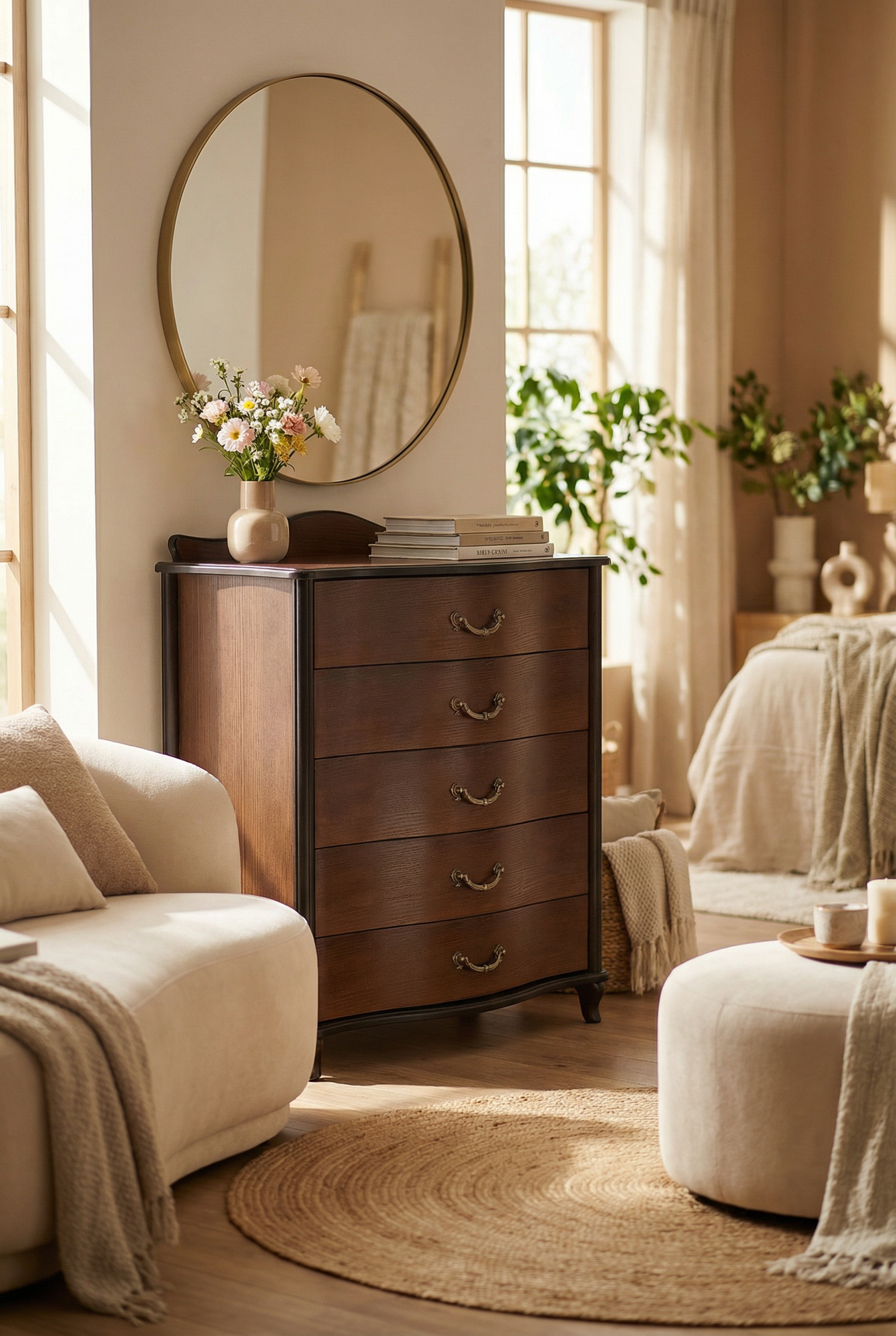 Комод IFERS Джульетта с выдвижными ящиками, в прихожую, в спальню орех Л