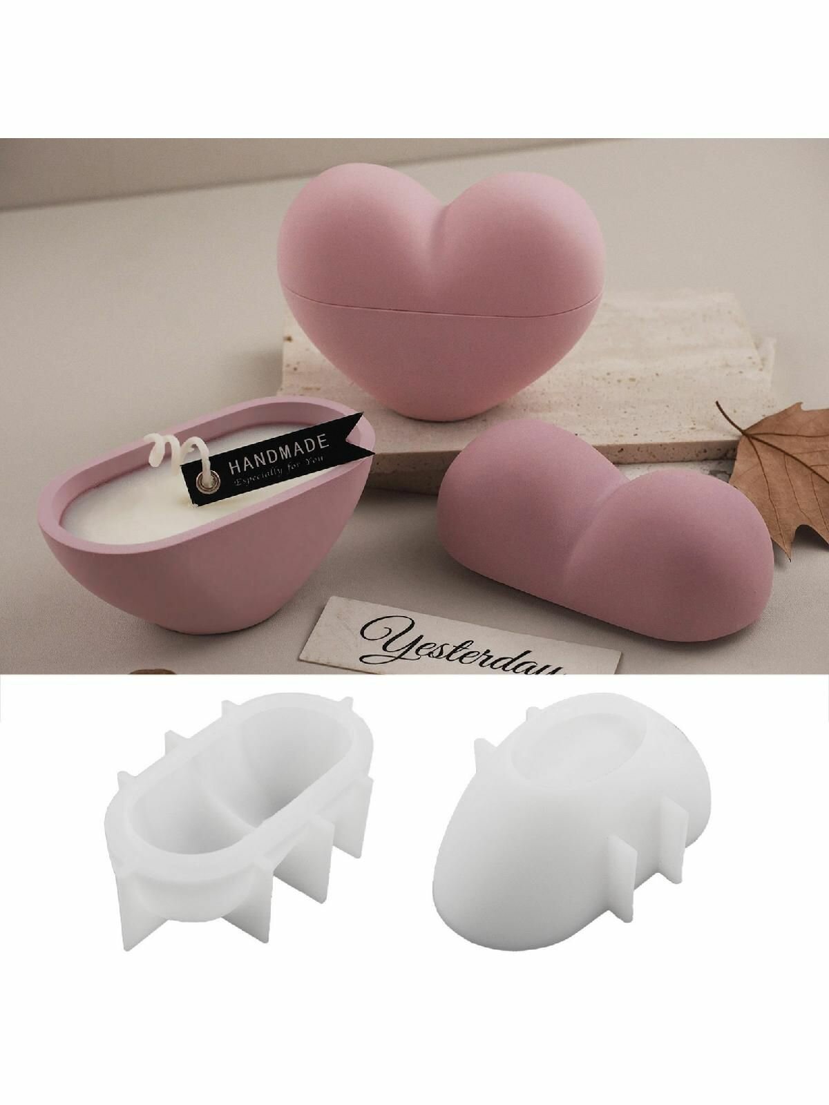 Силиконовый молд для эпоксидной смолы, форма для гипса,3D Сердце