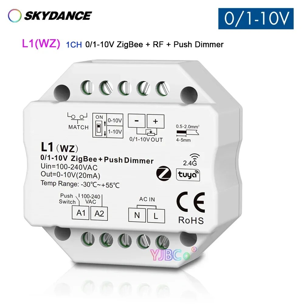 YJBCo 0/1-10V ZigBee RGB-контроллер L1(WZ) only