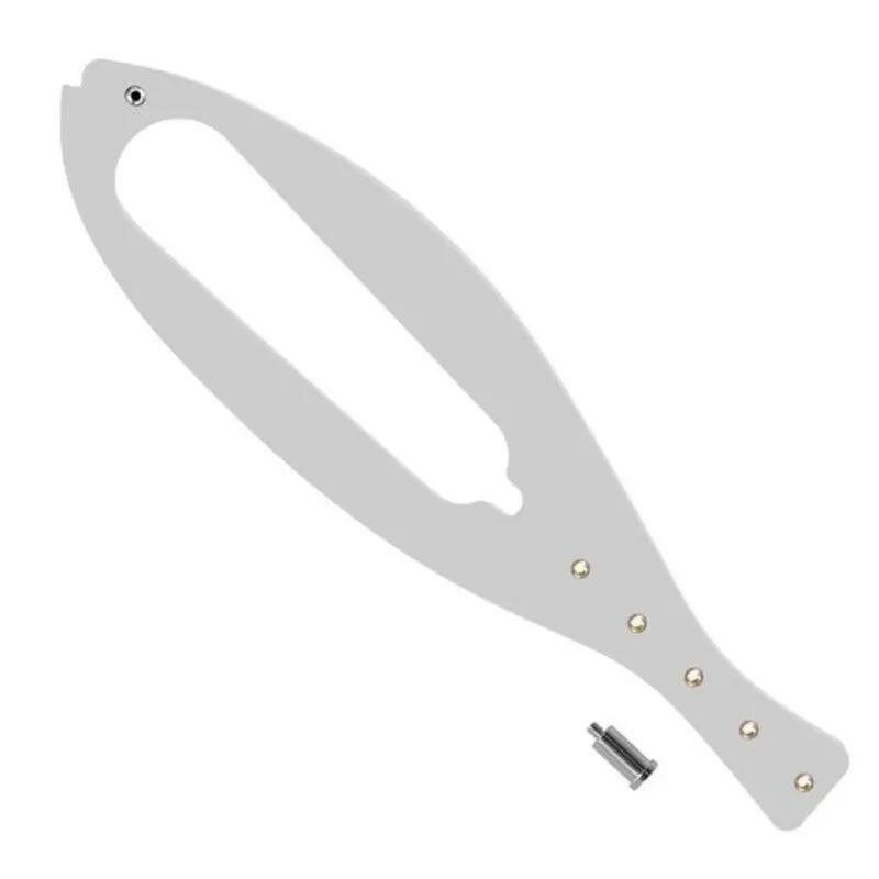 Дверной стопор, ограничитель двери для кошек и собак, регулируемый стопор с защелкой, белый, материал полипропилен (PP), размеры 33.5×8.5×0.3 см, вес 50 г, регулируемый зазор 7-13 см, в комплект входят: держатель двери 1 шт, монтажная винт 1 шт,