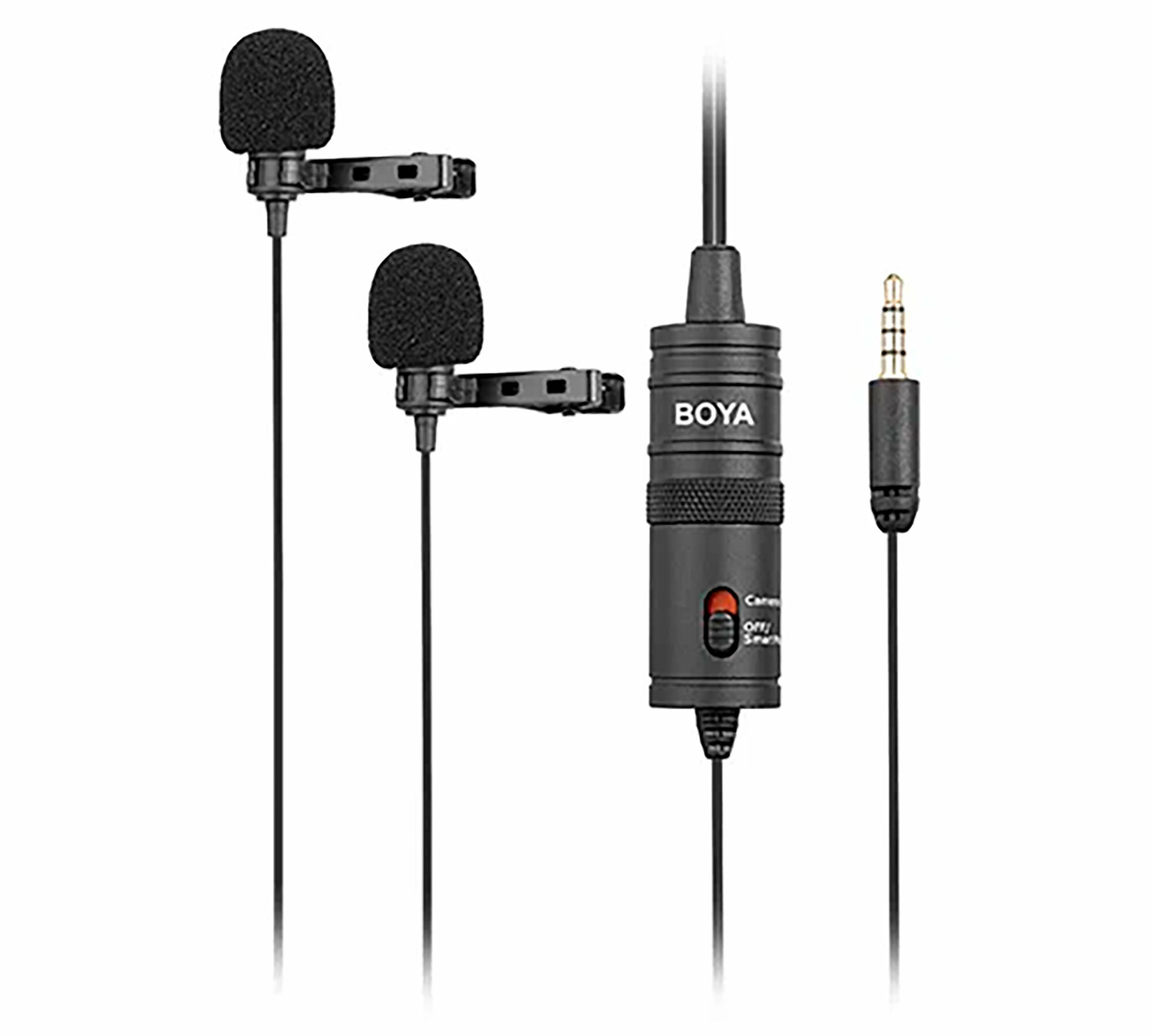 Микрофон Boya BY-M1DM, петличный, двойной, универсальный, для интервью