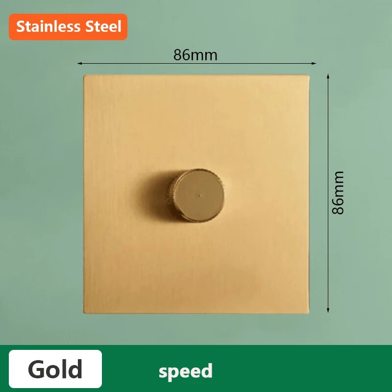 Золотой металлический выключатель 6 USB Speed