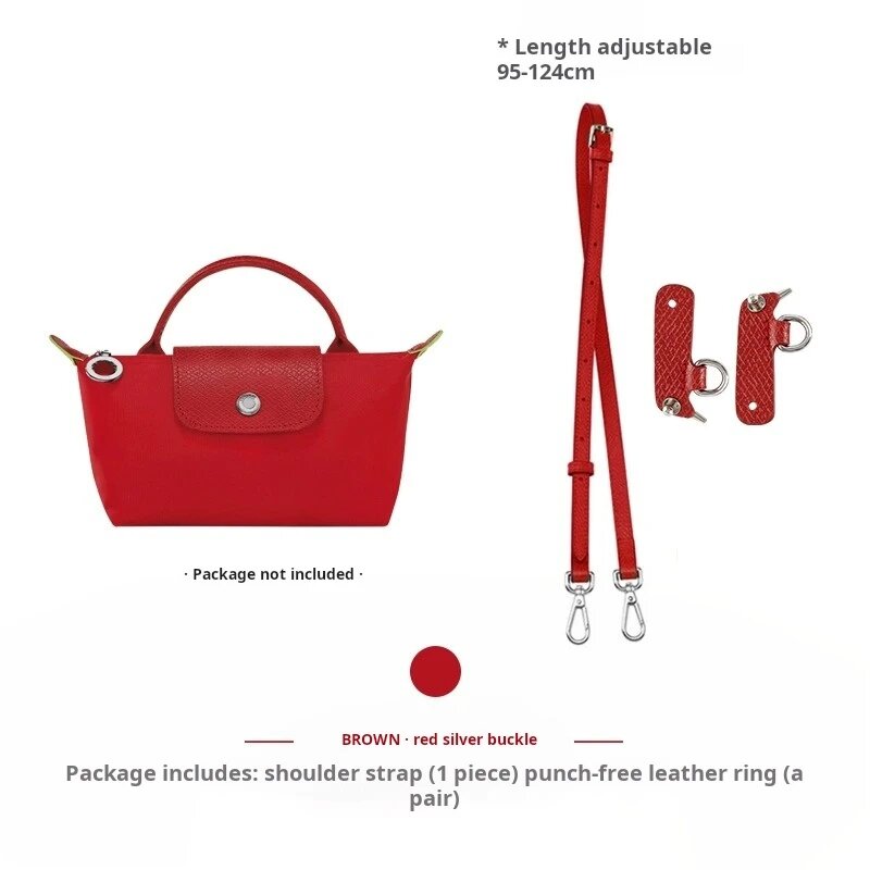 Ремешок на плечо для Longchamp mini, красный