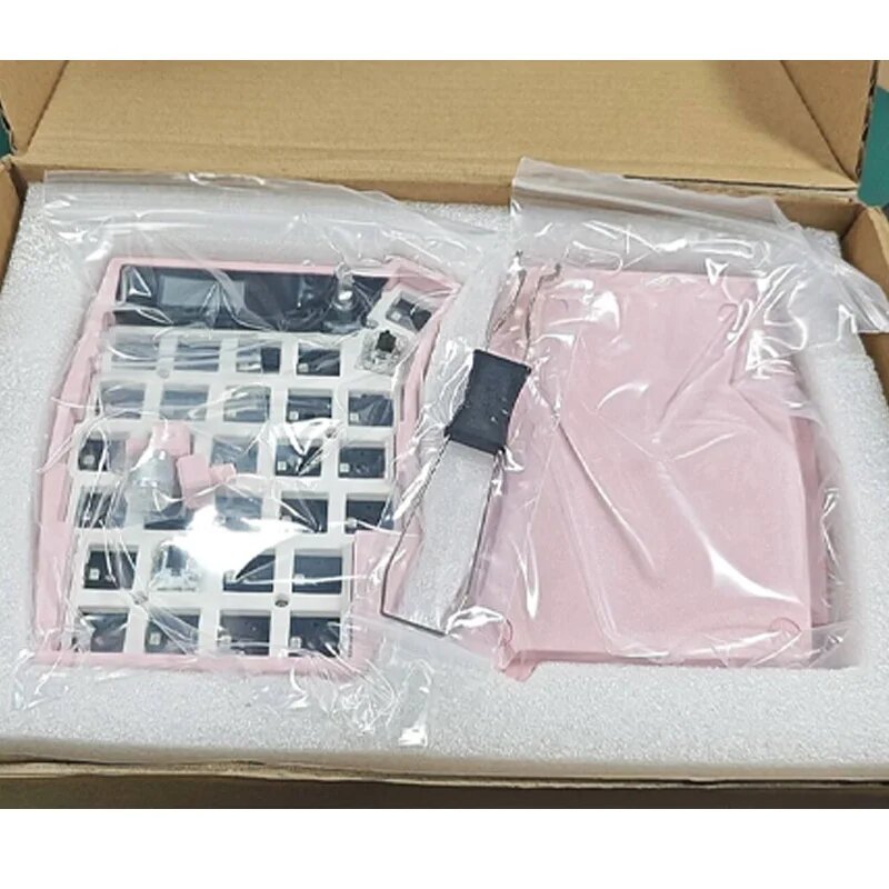 Клавиатура AULA Sofle Split 58 Pink Без экрана