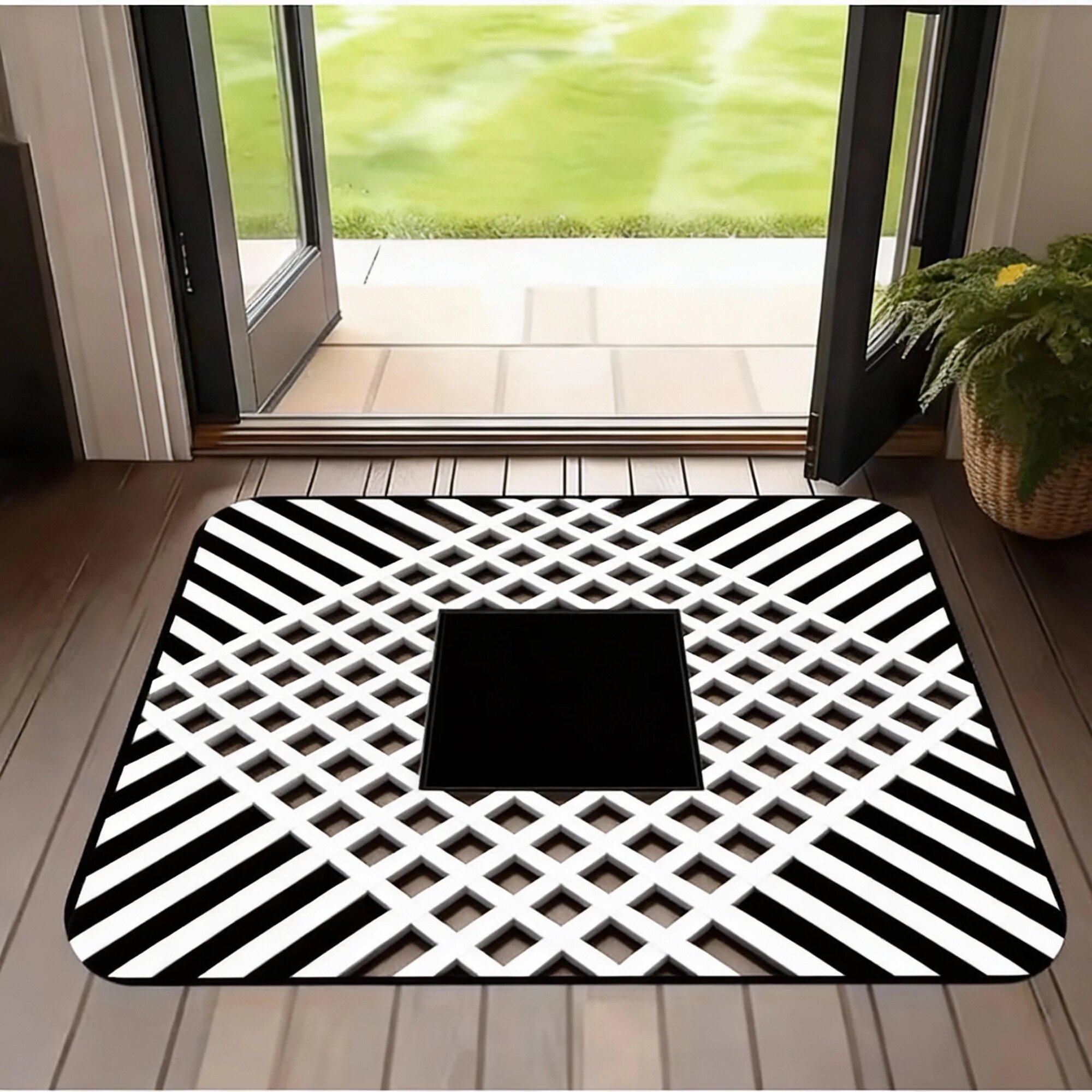 Водонепроницаемый полиэстеровый коврик 3D Illusion Black Hole Черный, 120x160cm47x63in, LF-260102086