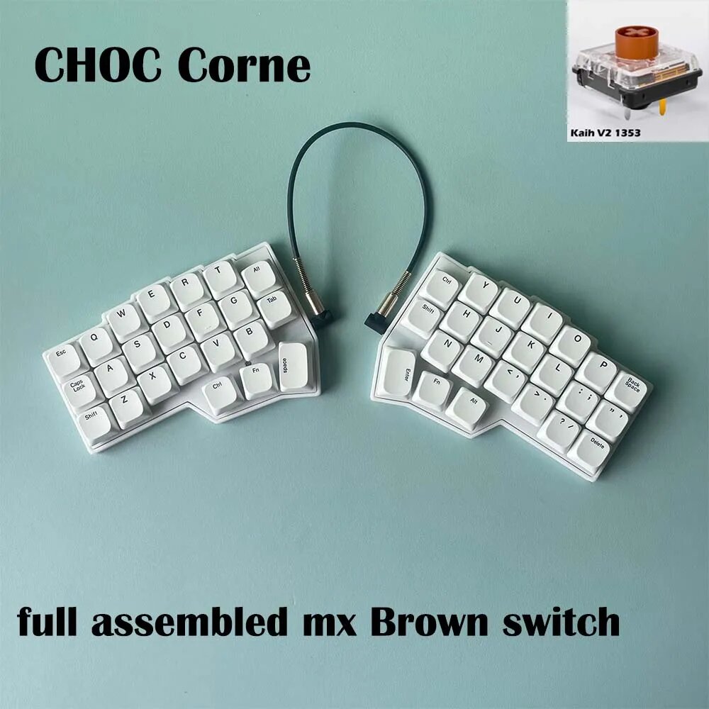 CHOC Corne Проводная механическая клавиатура Kaih Chocolate V1/V2 Brown V2 WP