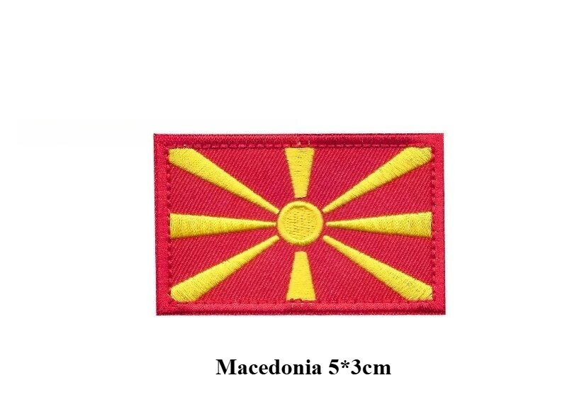Нашивка флаг Северной Македонии 5*3 см