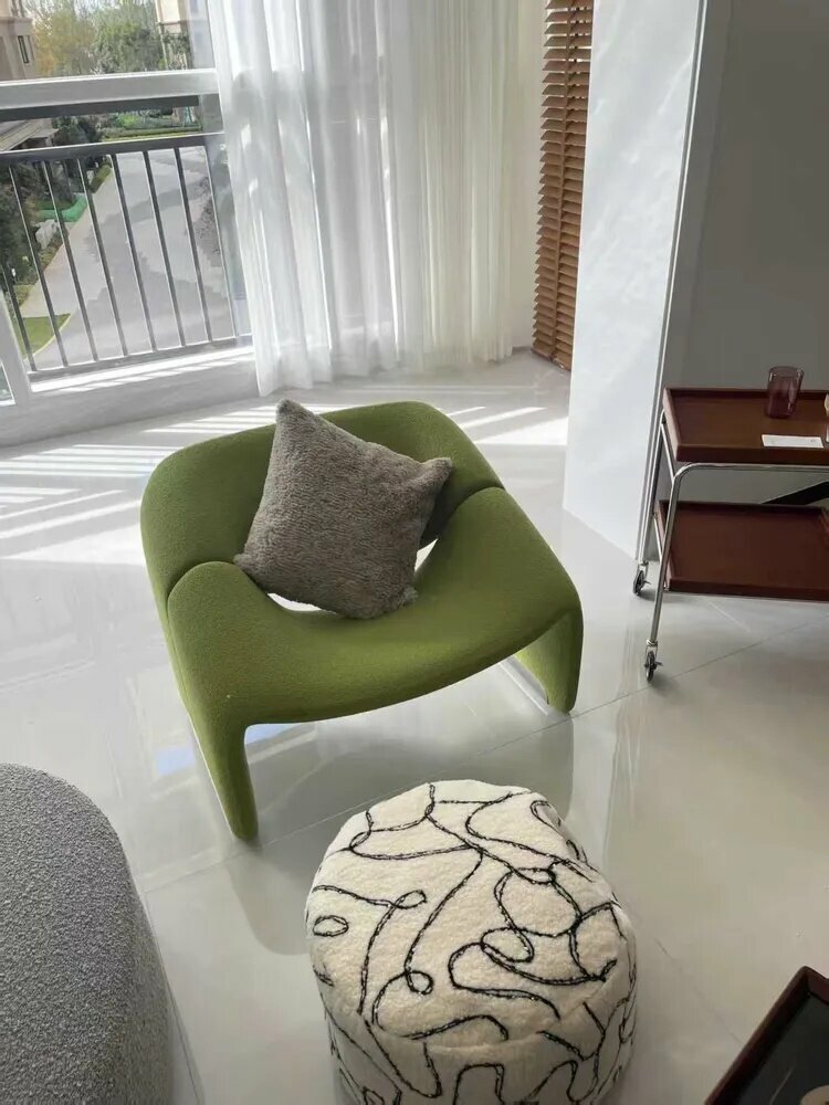 Дизайнерское кресло для отдыха с высокой спинкой, мягкое и уютное, подходит для гостиной и спальни, 1 шт, 80х78х76 см