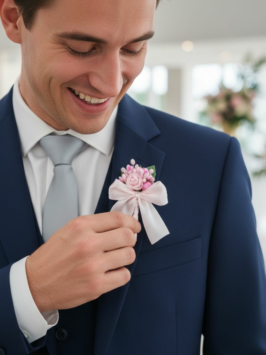 Бутоньерка для жениха или свидетеля