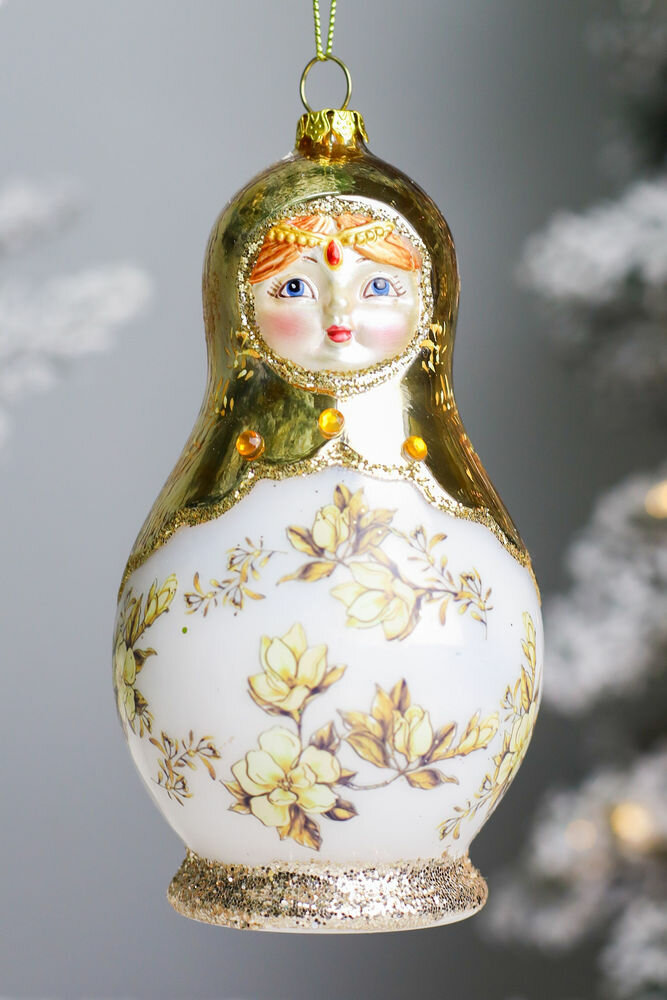 Ёлочная игрушка матрёшка аглая, стекло, 14 см, Гудвилл (Goodwill) TR19204-1