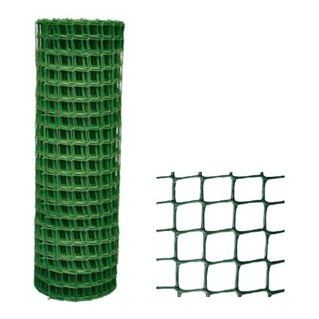 Сетка садовая для ограждения 1,0х20м, ячейка 50х50мм, полиэтилен, зеленая