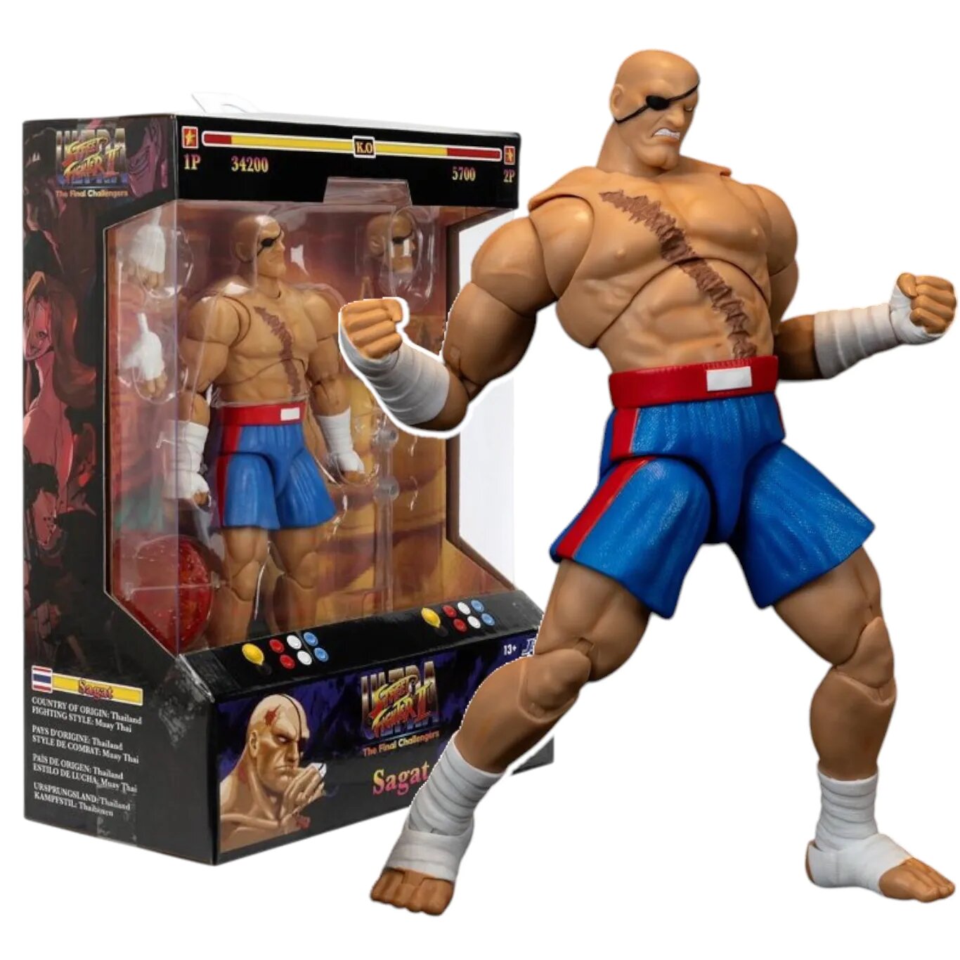 Фигурка коллекционная Сагат «Ultra Street Fighter II» от Jada Toys, коллекционное подарочное издание