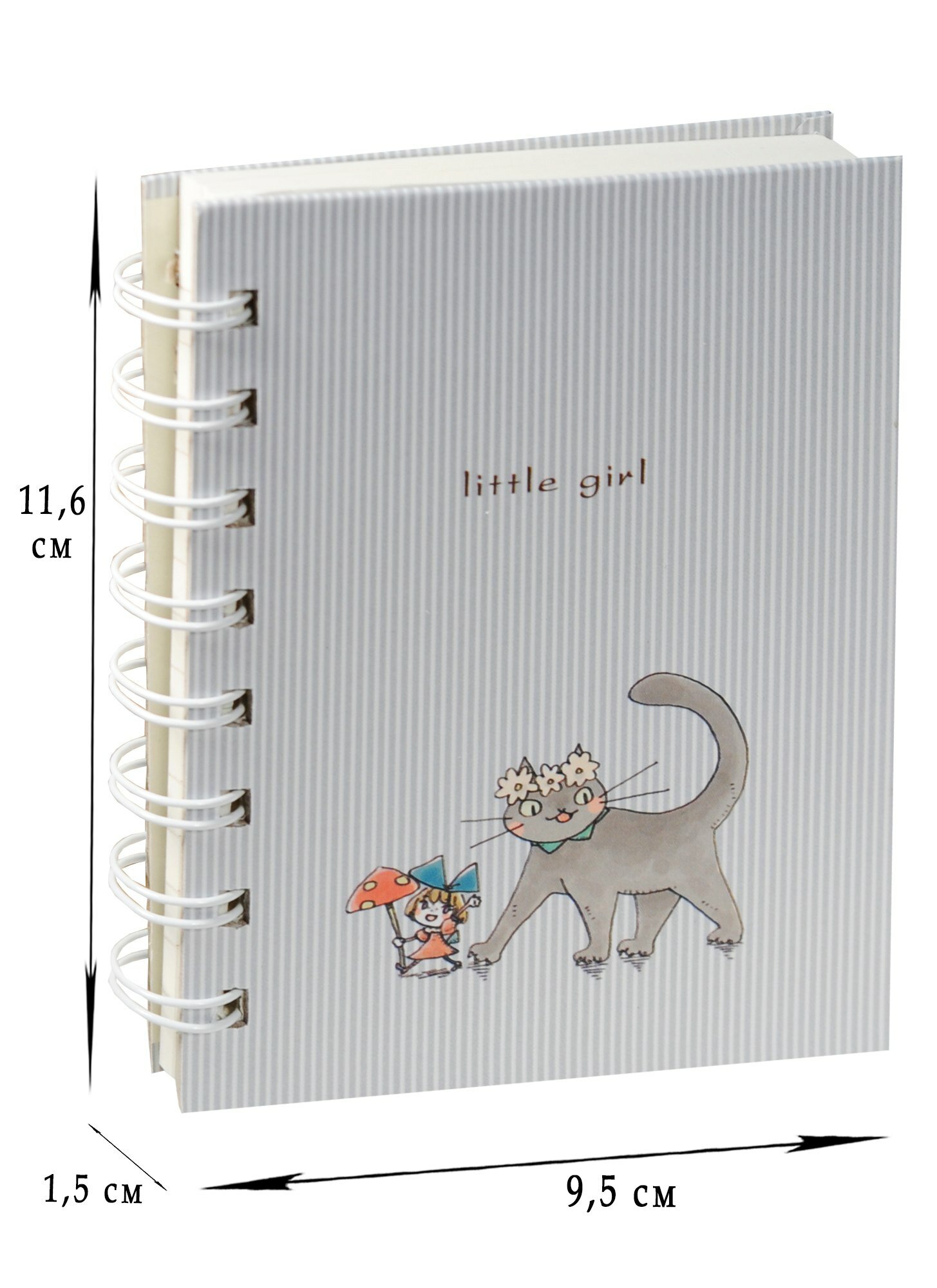 Записная книжка «Little girl» А6, 90 листов в линейку, спираль, в ассортименте