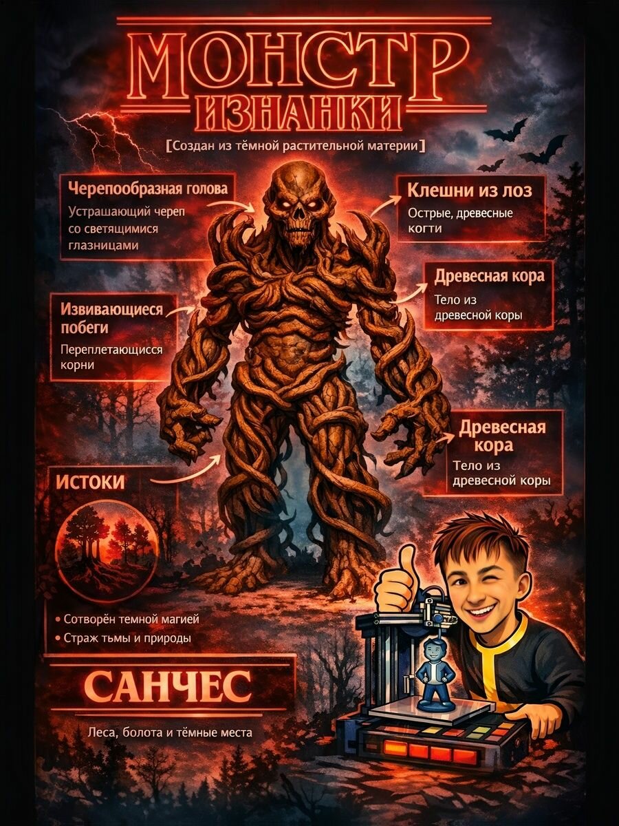 Фигурка shoptronic "Векна", пластик, 3D, коллекционная, коричневая