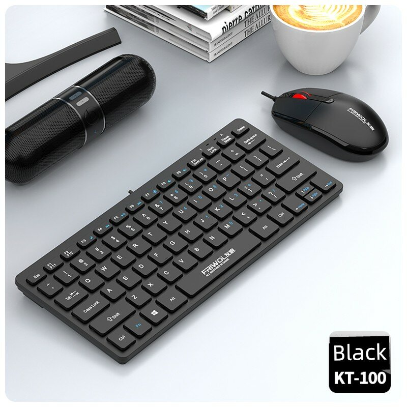 Youlang KT100, небольшой набор клавиатуры и мыши, проводной USB-набор для ноутбука, внешний мини-портативный офисный