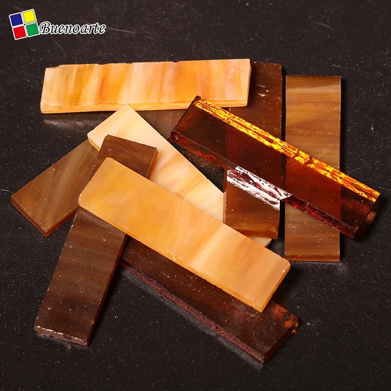 Витражное стекло для мозаики Буеноде Коричневый, SF400