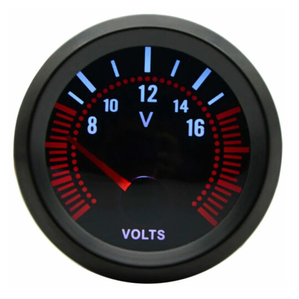 Вольтметр Автомобильный 2 дюйма (52 мм), Цвет: Voltmeter