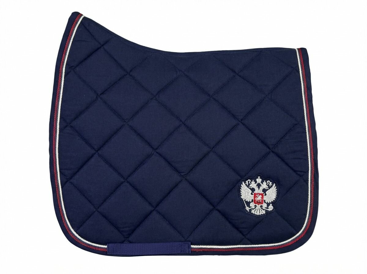 Вальтрап с гербом РФ выездковый для конного спорта Около Кони, цвет синий