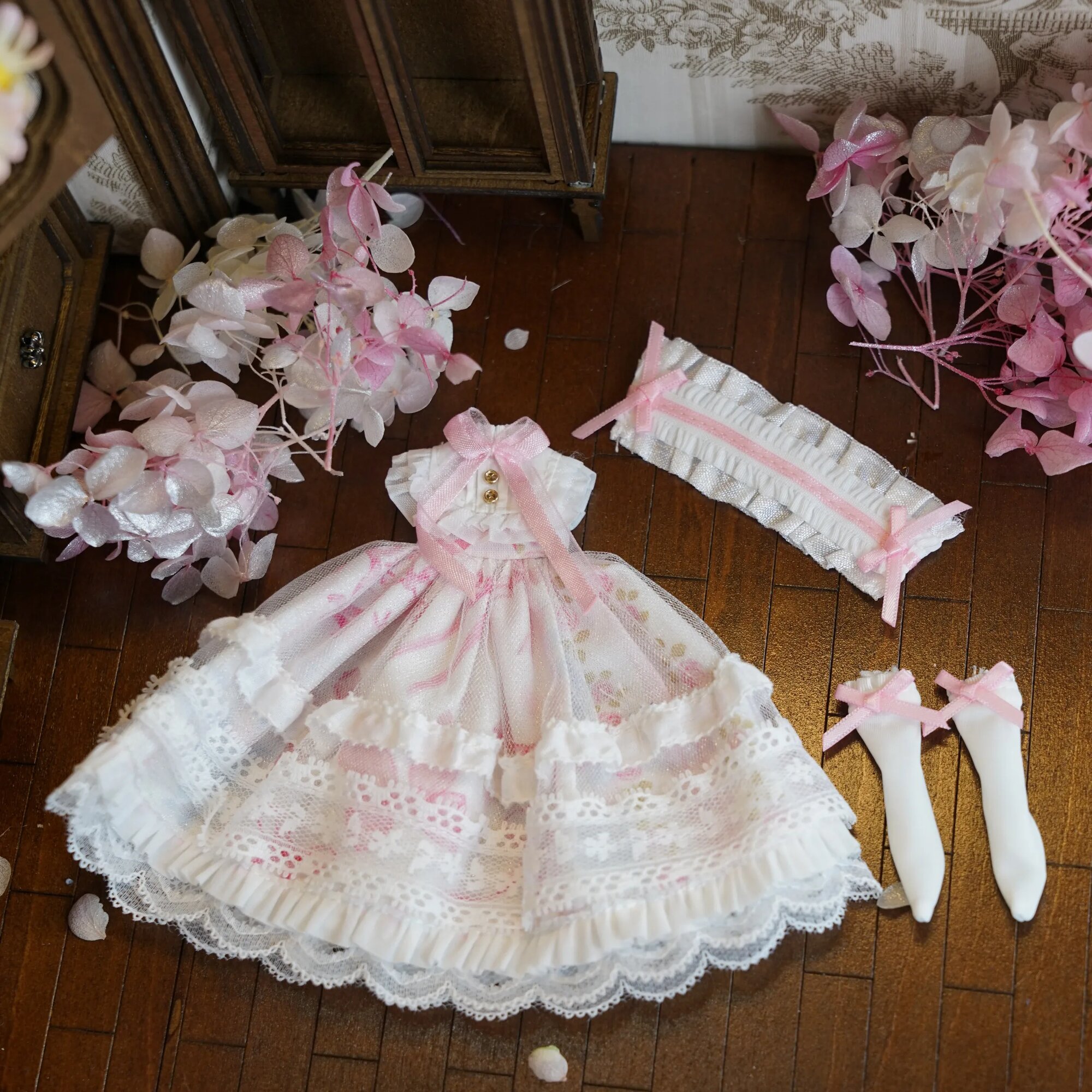 Набор одежды для куклы BJD, розовый, Only clothes no doll