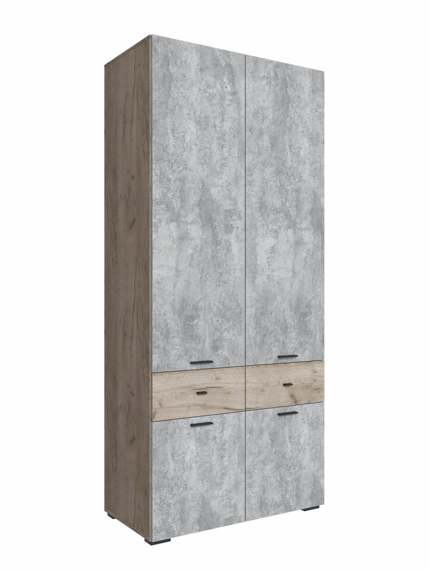 Шкаф 2-х ств. Гостиная Дублин (дуб крафт серый/цемент) 2030х900х466 тэкс