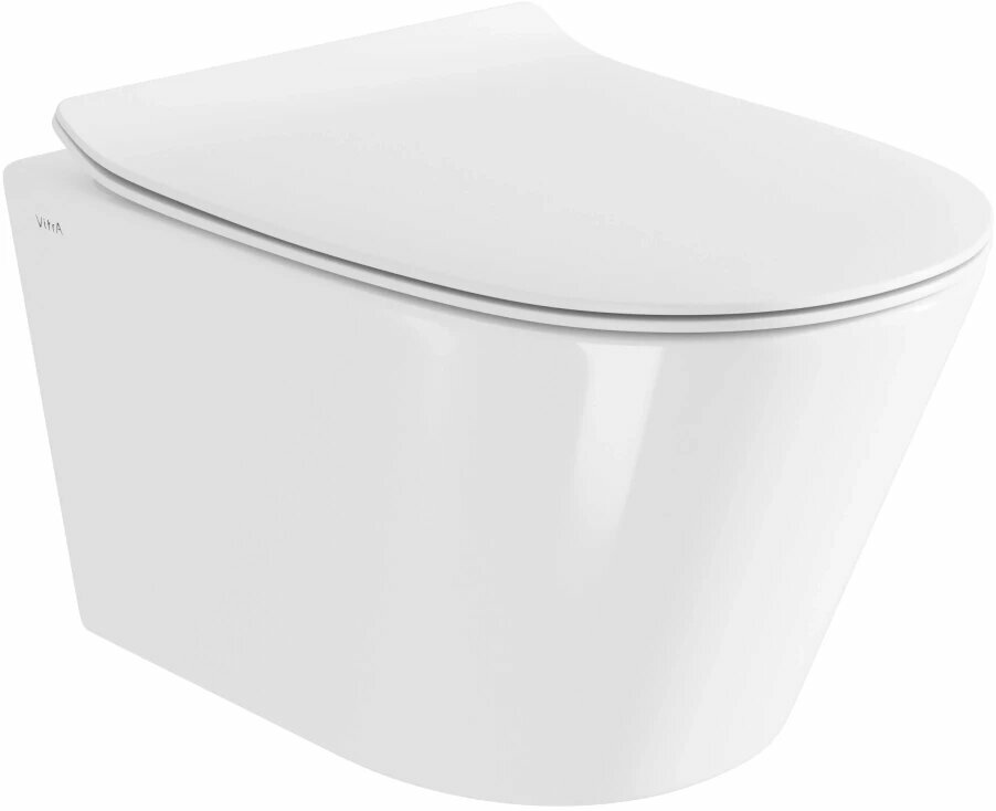 Унитаз подвесной VitrA M50 8302B003-6404 безободковый, торнадо, с сиденьем микролифт, белый