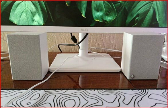 Колонки 2.0 DEXP R800 5 ВТ белые USB деревянный корпус