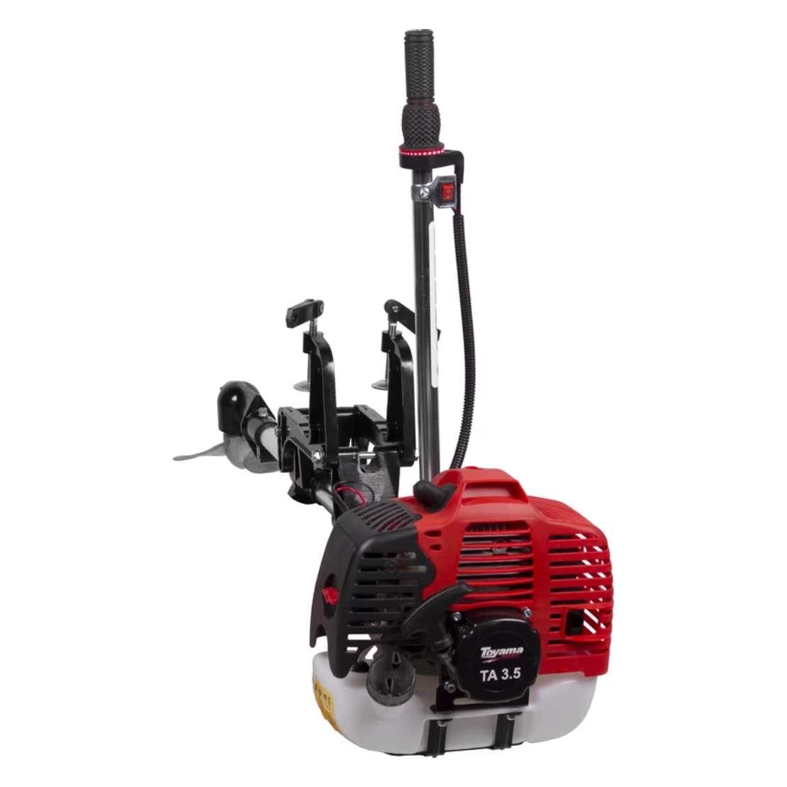 Мотор лодочный TOYAMA TA 3.5, бензиновый, 2-тактный, 3.5 л. с, бак 1.2 л, объем двигателя 60.2 см³, красный