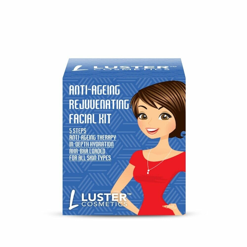 LUSTER Anti Ageing Facial Kit Набор: Пенка-скраб для умывания, Массажный гель для лица, Массажный крем