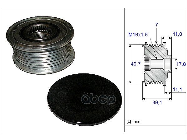 Шкив генератора MERCEDES ML280CDI-350CDI W164, G350CDI/G400 W463 00- 535008410 Ina арт. 535008410