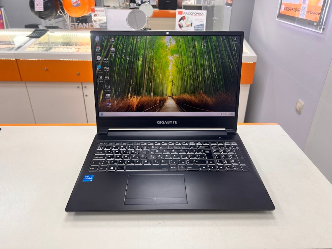 15.6" Ноутбук GIGABYTE G5 KD, 144 ГЦ FHD IPS, Core i5 11400H, 16 Гб, SSD 1500 Гб, GeForce RTX 3060, Win10Home, черный, б/у уценен