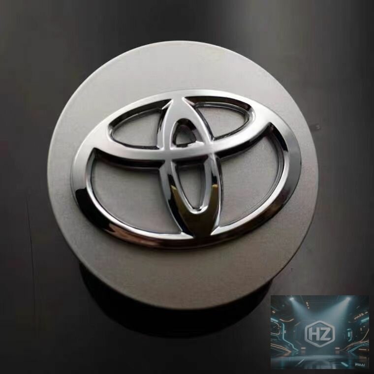 Колпачки заглушки на литые диски Тойота /Toyota 62/56/20, 4 штук Чёрный Серебряный
