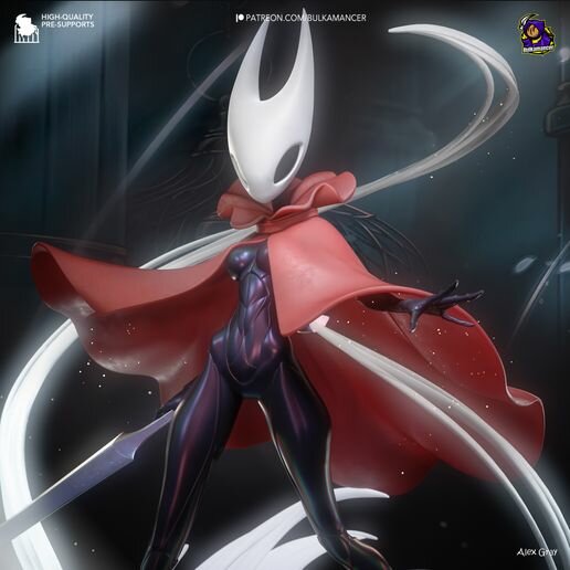 Сборная модель Hornyt (Hollow Knight: Silksong), 299мм, 1/8 для покраски